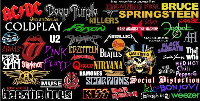 Rock Bands Multi Logo Photo License Plate – Auto License Plates Frames
