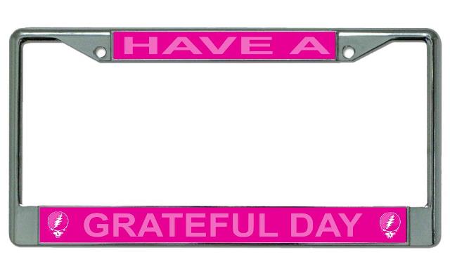 Grateful Dead Breast Cancer Chrome License Plate Frame – Auto License ...