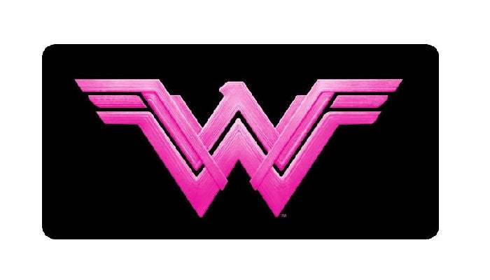 Wonder Woman Pink Logo Photo License Plate – Auto License Plates Frames