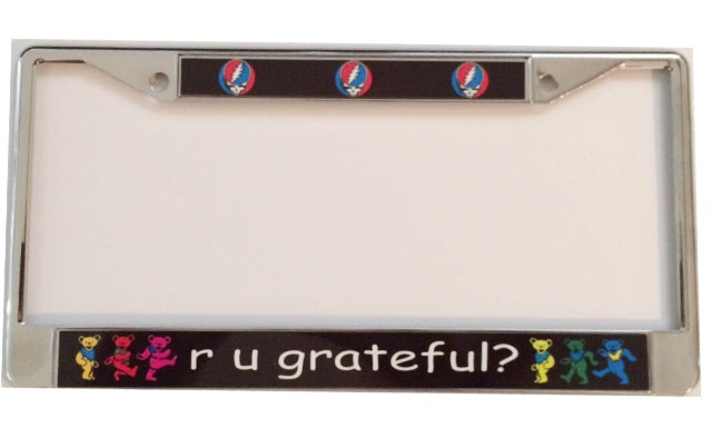 r u grateful Chrome License Plate Frame – Auto License Plates Frames