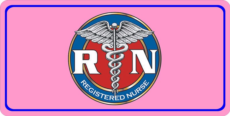 Registered Nurse On Pink Photo License Plate – Auto License Plates Frames