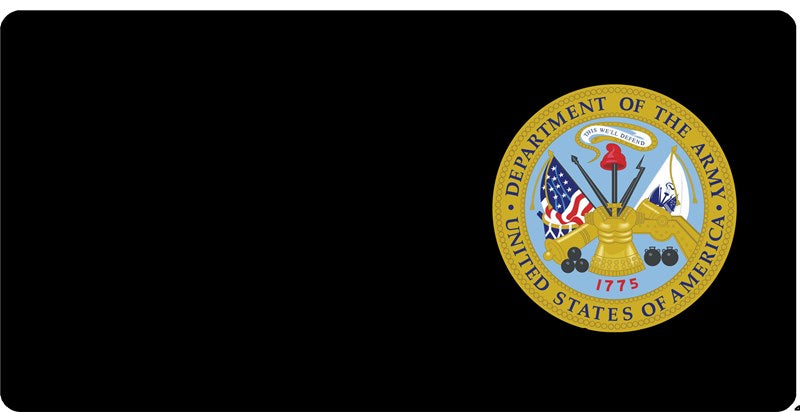 Department Of The Army Offset Photo License Plate – Auto License Plates ...