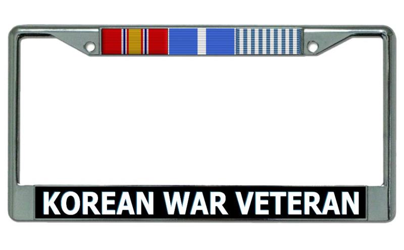 Korean War Veteran Chrome License Plate Frame – Auto License Plates Frames