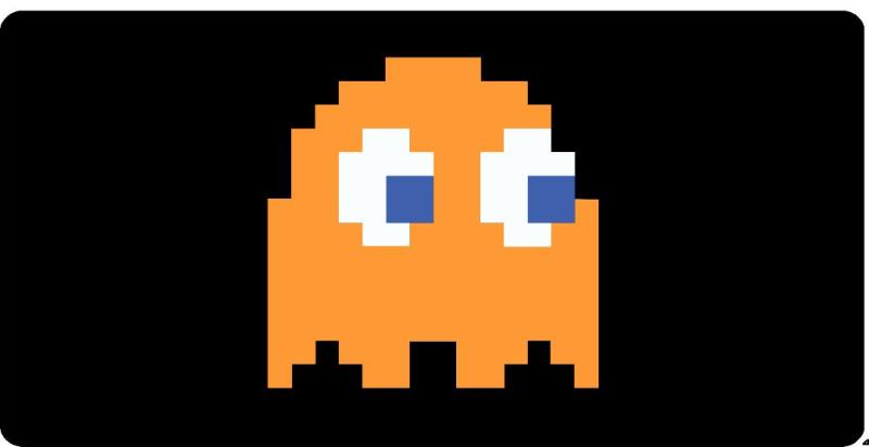 Pac-Man Orange Photo License Plate – Auto License Plates Frames