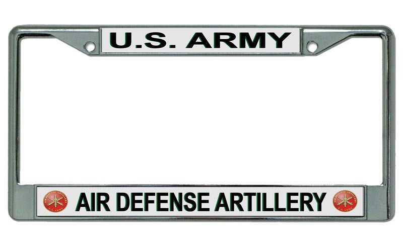 U.S. Army Air Defense Artillery Chrome License Plate Frame – Auto ...