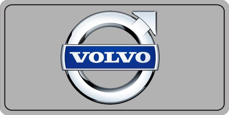 Volvo Logo On Grey Photo License Plate – Auto License Plates Frames