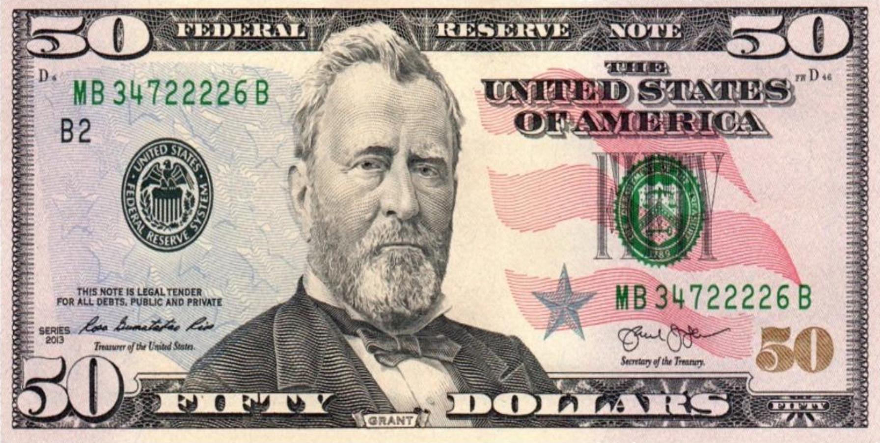 Fifty Dollar Bill Photo License Plate – Auto License Plates Frames