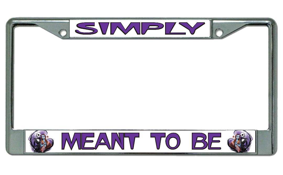 Simply Meant To Be Chrome License Plate Frame – Auto License Plates Frames