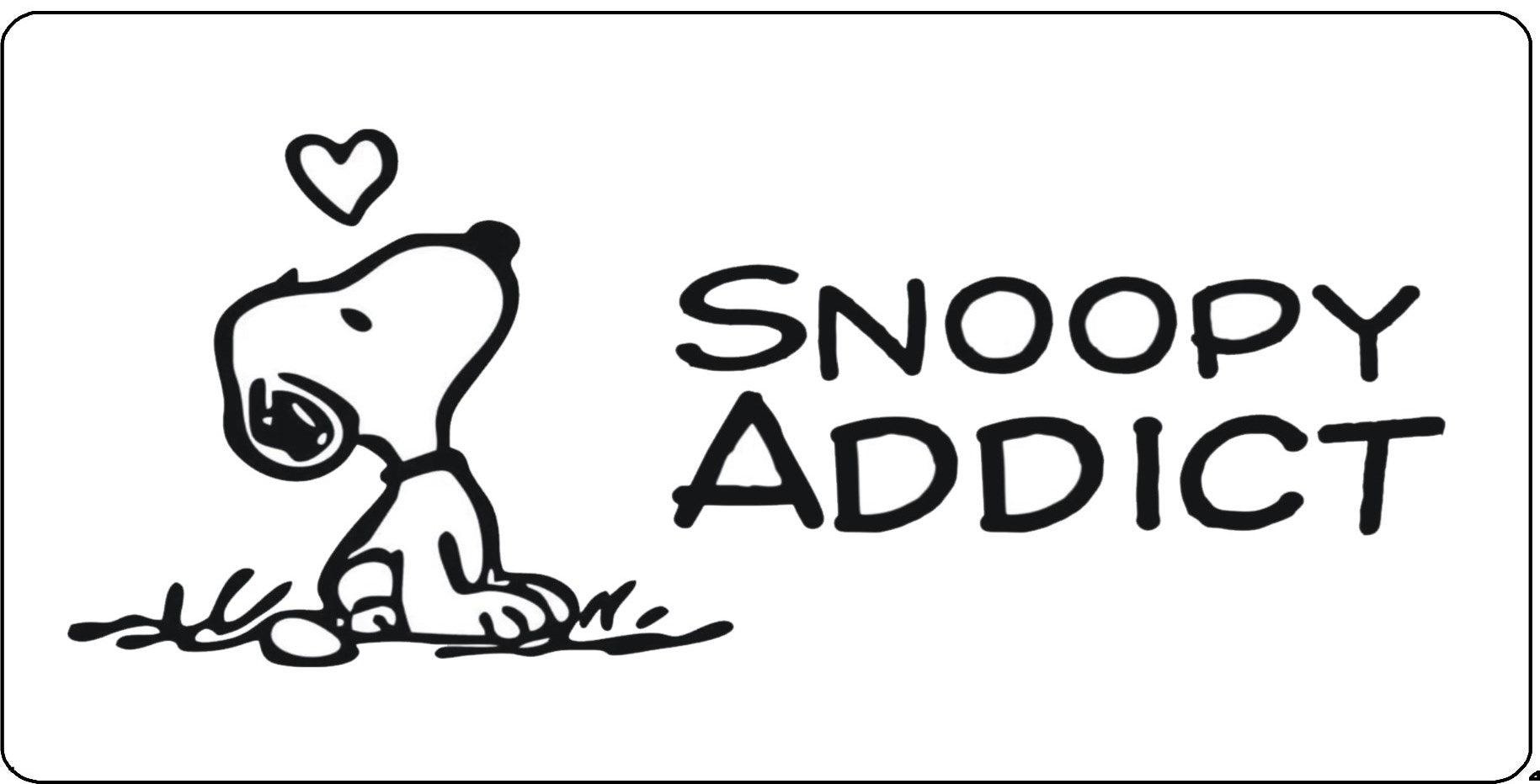 Snoopy Addict Photo License Plate – Auto License Plates Frames