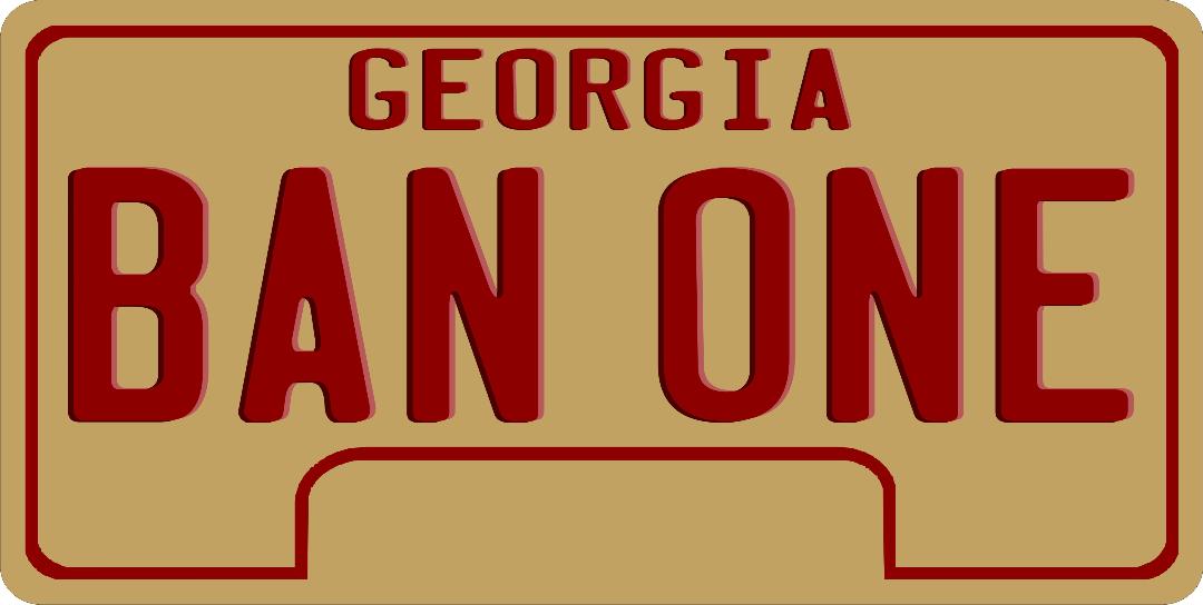 Georgia Ban One Photo License Plate – Auto License Plates Frames