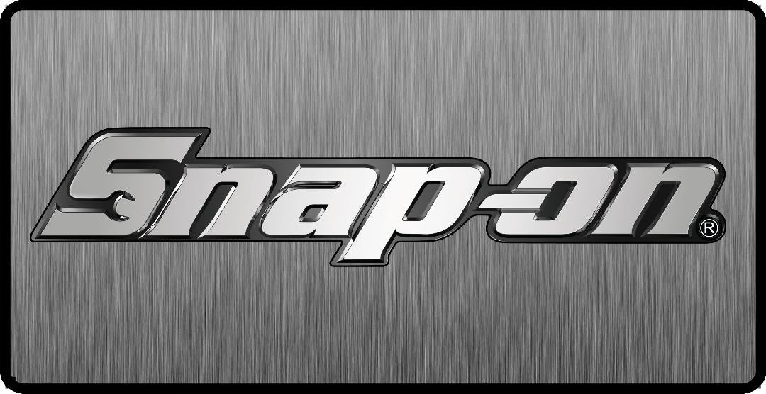 Snap-On Logo 3D Look Flat Photo License Plate – Auto License Plates Frames