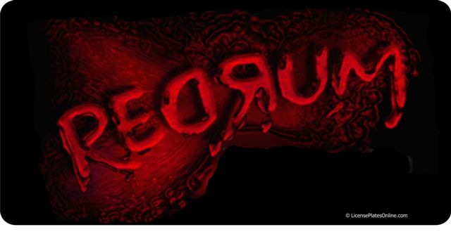 Redrum License Plate – Auto License Plates Frames