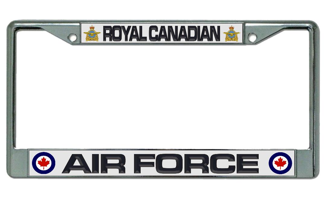 Royal Canadian Air Force Chrome License Plate Frame – Auto License ...