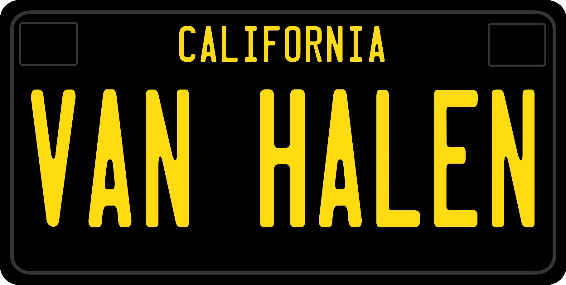 Van Halen California Photo License Plate – Auto License Plates Frames
