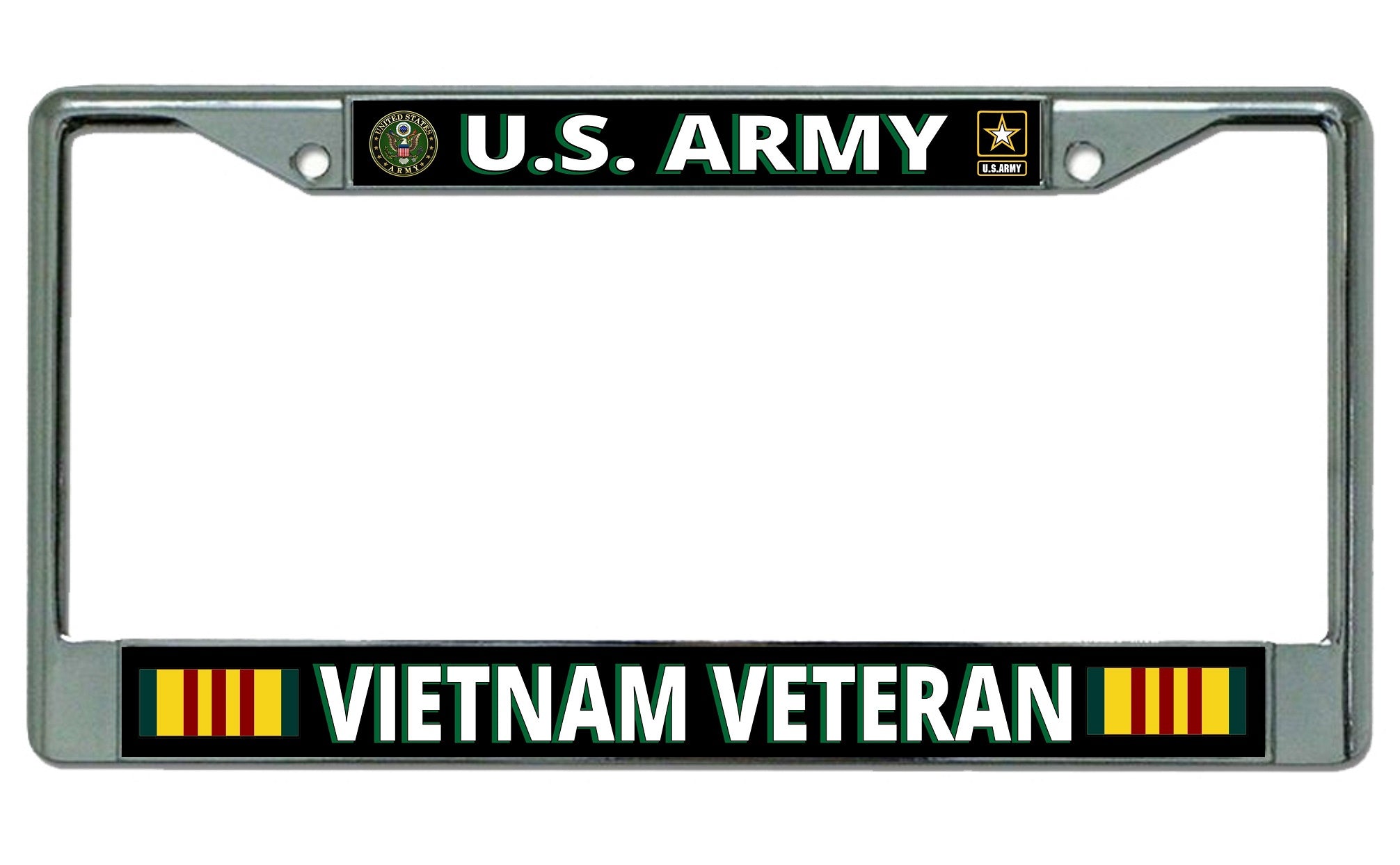 U.S. Army Vietnam Veteran Chrome License Plate Frame – Auto License ...