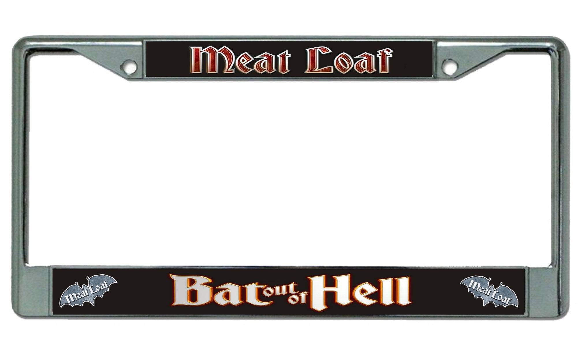 Meat Loaf Bat Out Of Hell Chrome License Plate Frame – Auto License ...