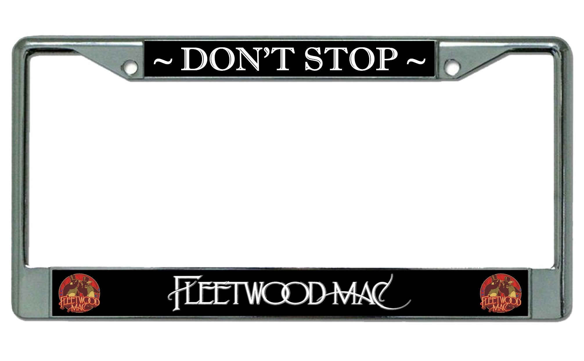 Fleetwood Mac Don't Stop Chrome License Plate Frame – Auto License ...