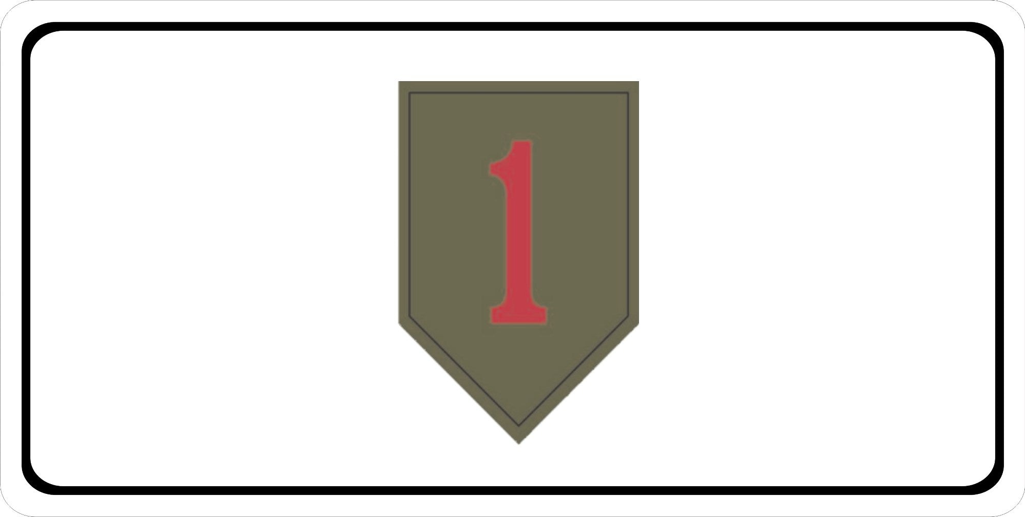 U.S. Army 1st Infantry Big Red One Photo License Plate – Auto License ...