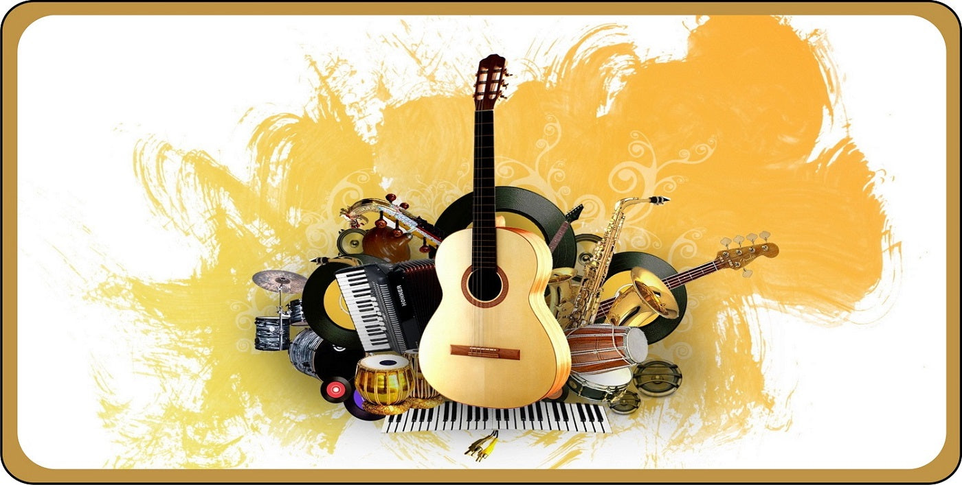 Musical Instruments Photo License Plate – Auto License Plates Frames