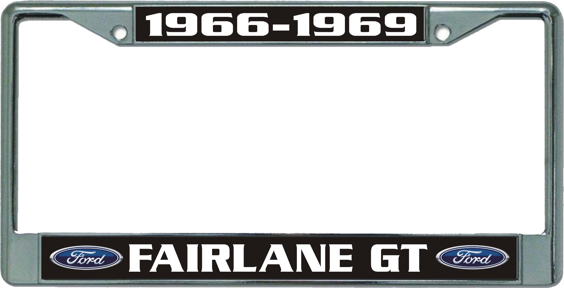 Ford Fairlane GT Chrome License Plate Frame – Auto License Plates Frames