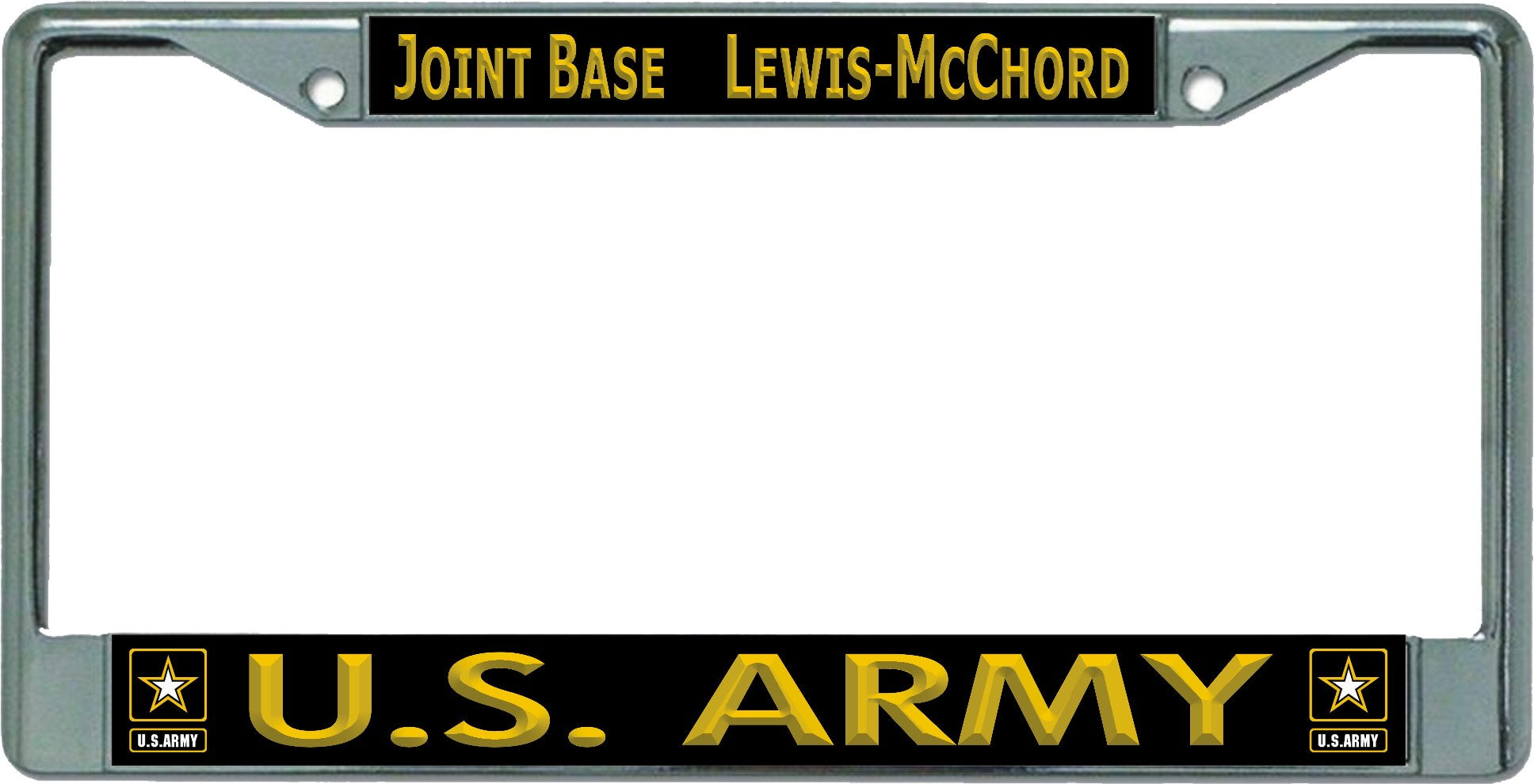 U.S. Army Joint Base Lewis-McChord Chrome License Plate Frame – Auto ...