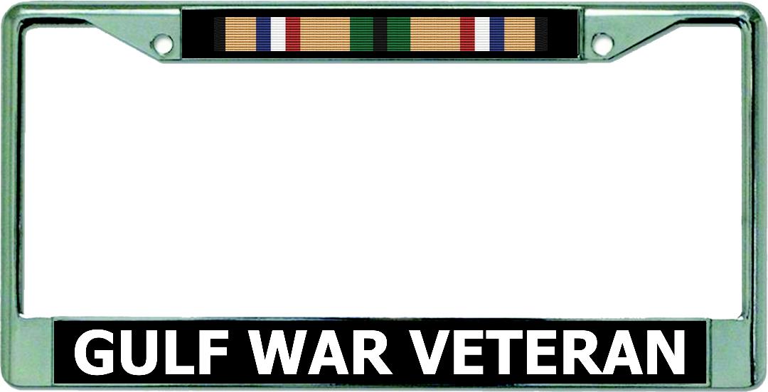 Gulf War Veteran Chrome License Plate Frame – Auto License Plates Frames