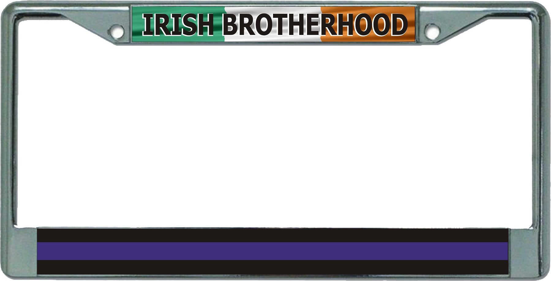 Irish Brotherhood Thin Blue Line Chrome License Plate Frame – Auto ...