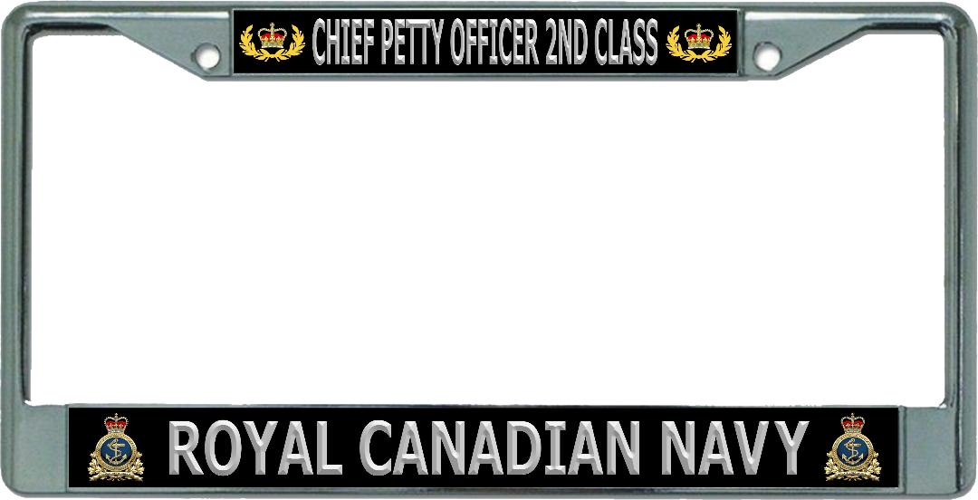 Royal Canadian Navy Chief Petty Officer 2nd Class Chrome Frame – Auto ...
