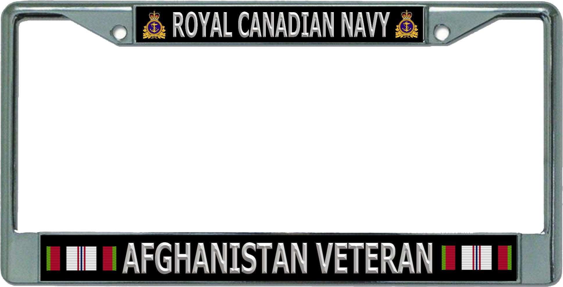 Royal Canadian Navy Afghanistan Veteran Chrome Frame – Auto License ...