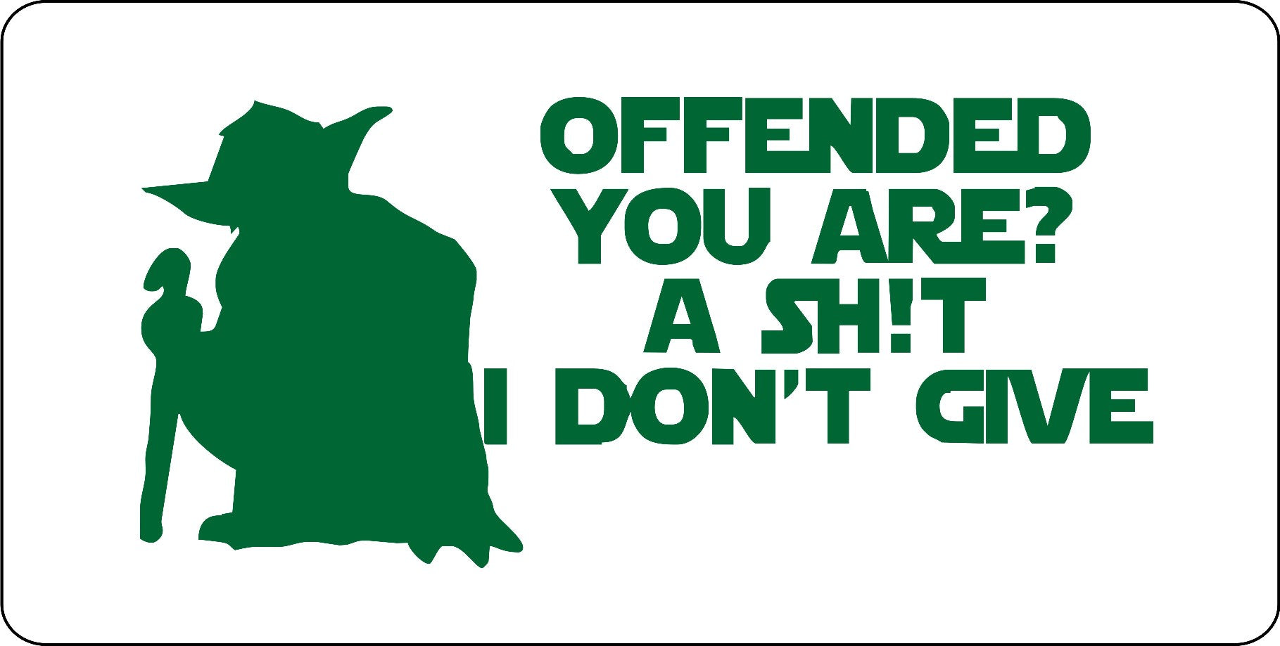 Yoda Affended Photo License Plate – Auto License Plates Frames