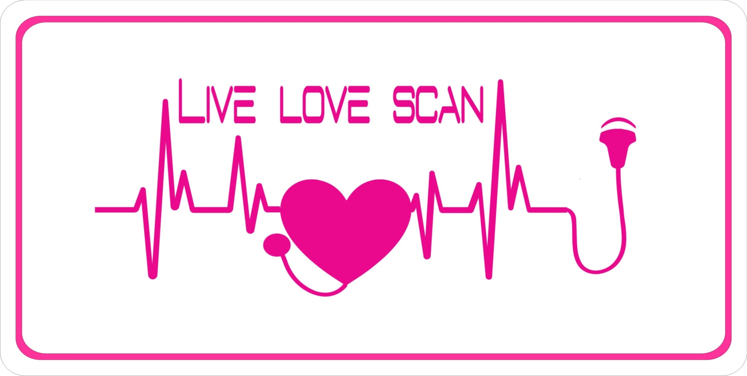 Ultrasound Tech Live Love Scan Photo License Plate – Auto License ...