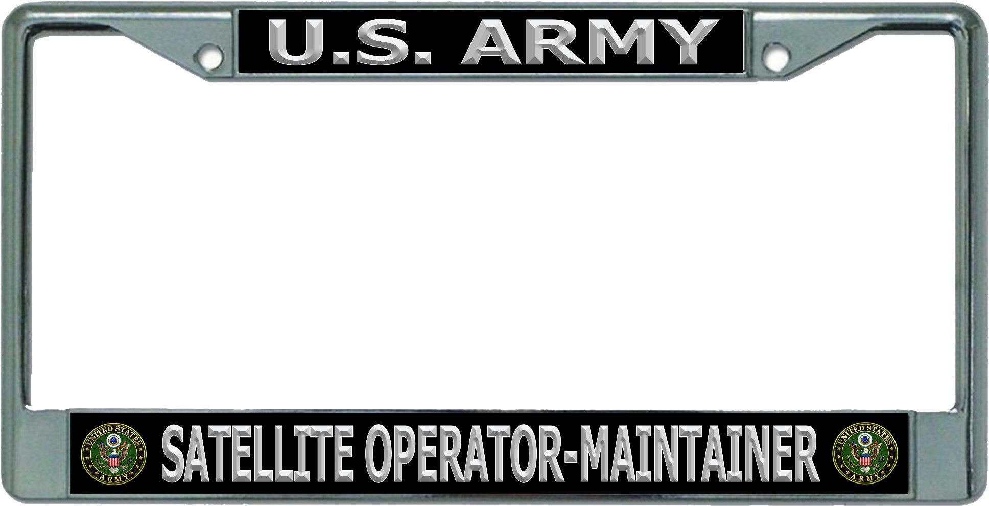 U.S. Army Satellite Operator-Maintainer Chrome Frame – Auto License ...