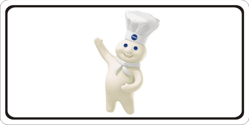 Pillsbury Dough Boy Centered Photo License Plate – Auto License Plates ...