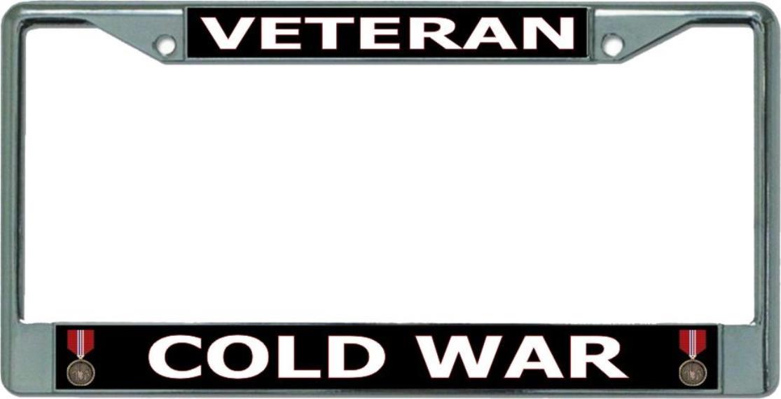 Cold War Veteran Chrome License Plate Frame – Auto License Plates Frames