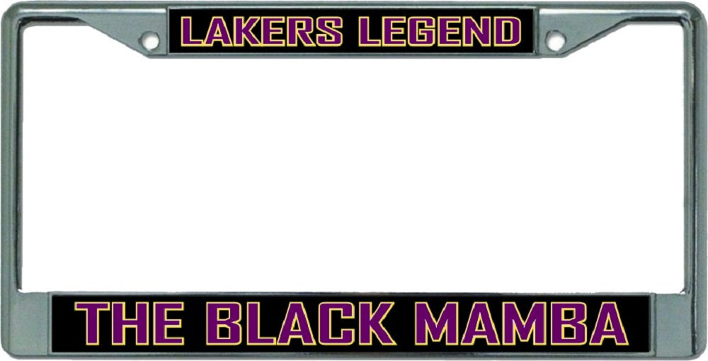 Kobe Lakers Legend The Black Mamba Chrome License Plate Frame – Auto ...