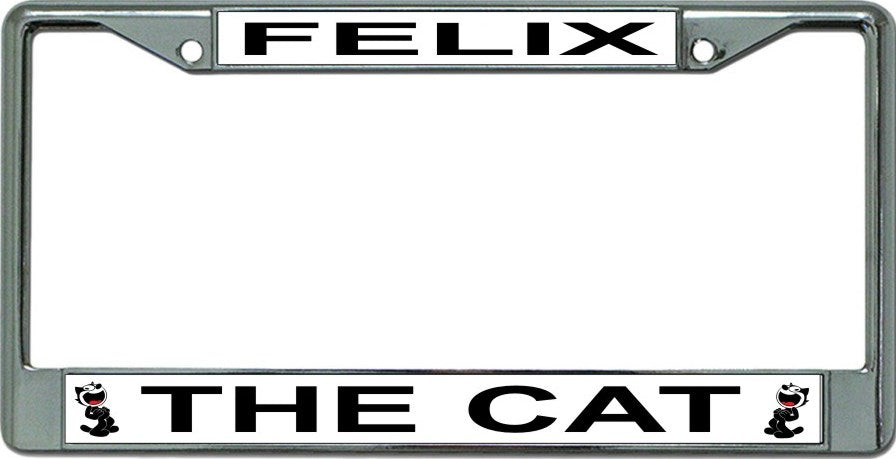 Felix The Cat Chrome License Plate Frame – Auto License Plates Frames