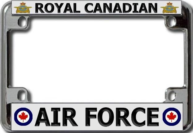 Royal Canadian Air Force Chrome Motorcycle License Plate Frame – Auto ...