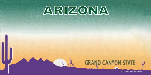 Arizona Blank Full Color Photo License Plate – Auto License Plates Frames