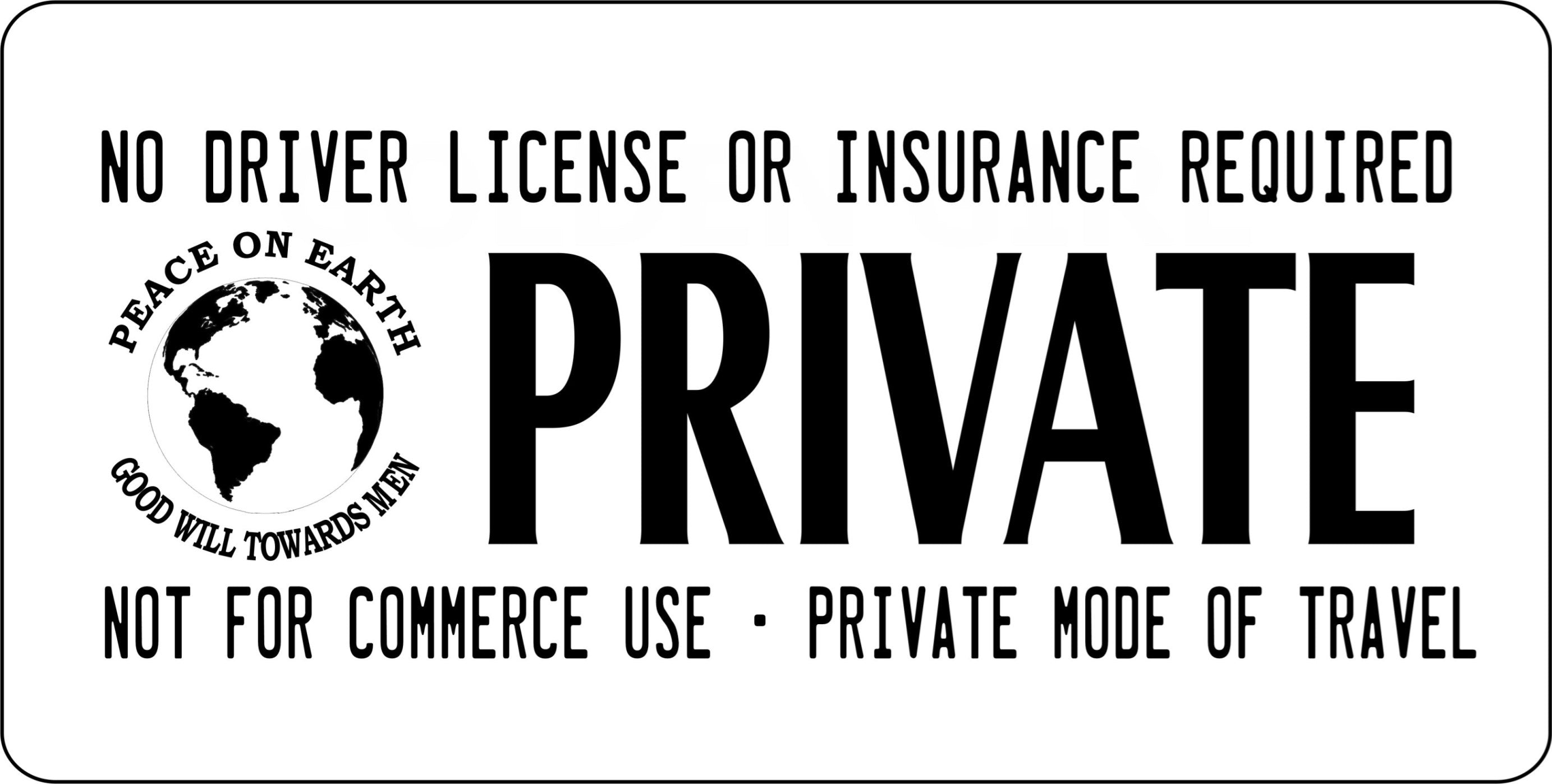 Sovereign Citizen Photo License Plate – Auto License Plates Frames