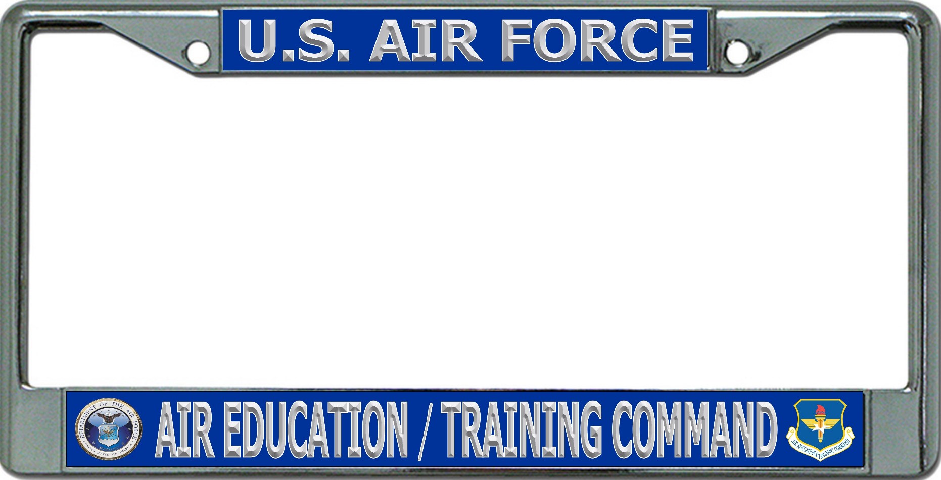U.S. Air Force Air Education Training Command Chrome Frame – Auto ...