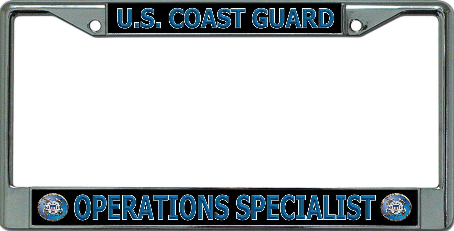 U.S. Coast Guard Operations Specialist Chrome Frame – Auto License ...