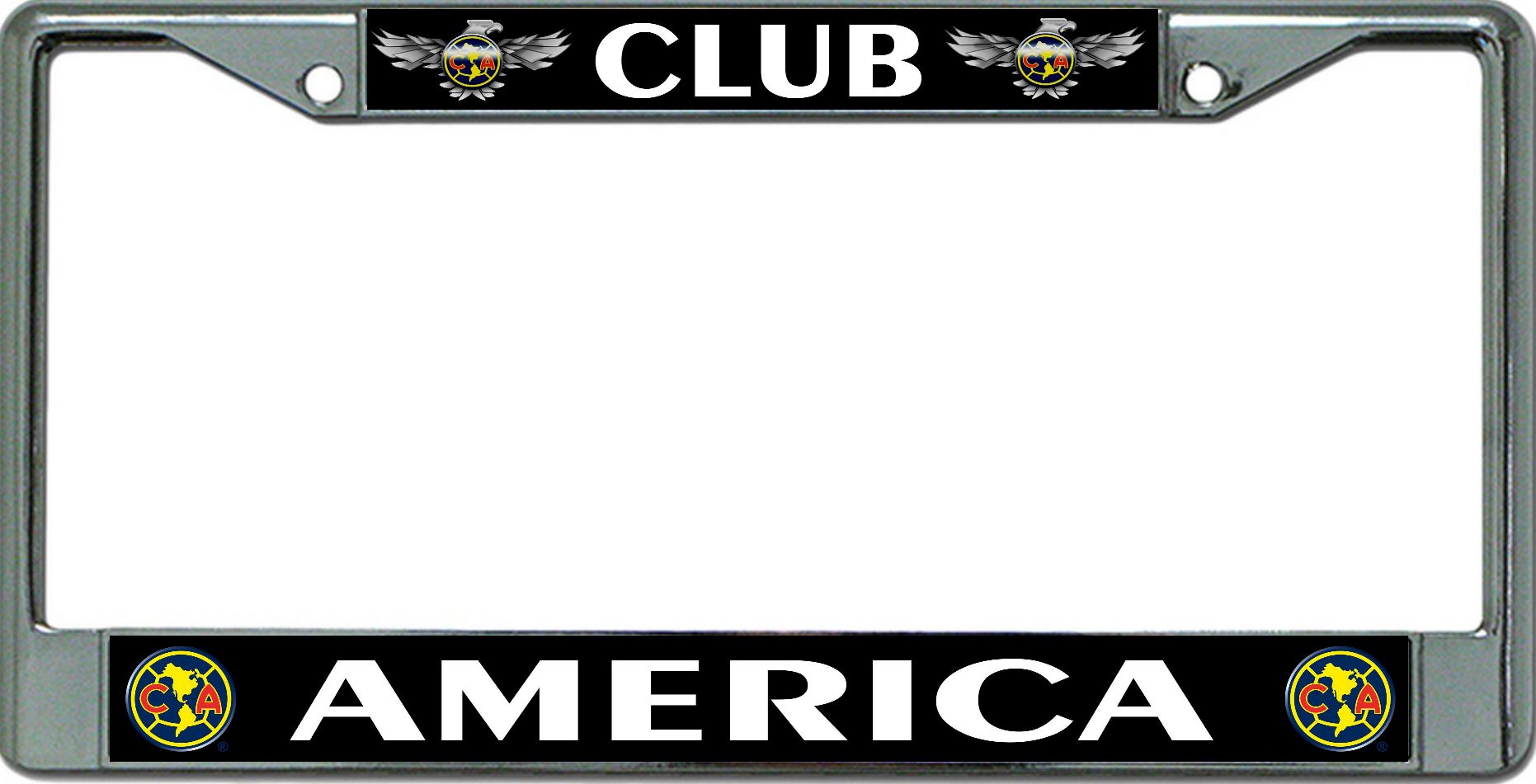 Club America Chrome License Plate Frame – Auto License Plates Frames