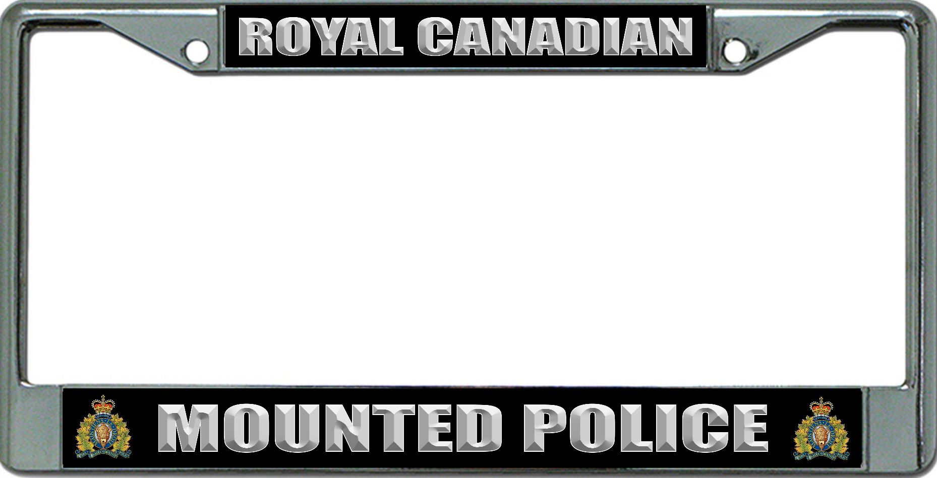 Royal Canadian Mounted Police Chrome License Plate Frame – Auto License ...