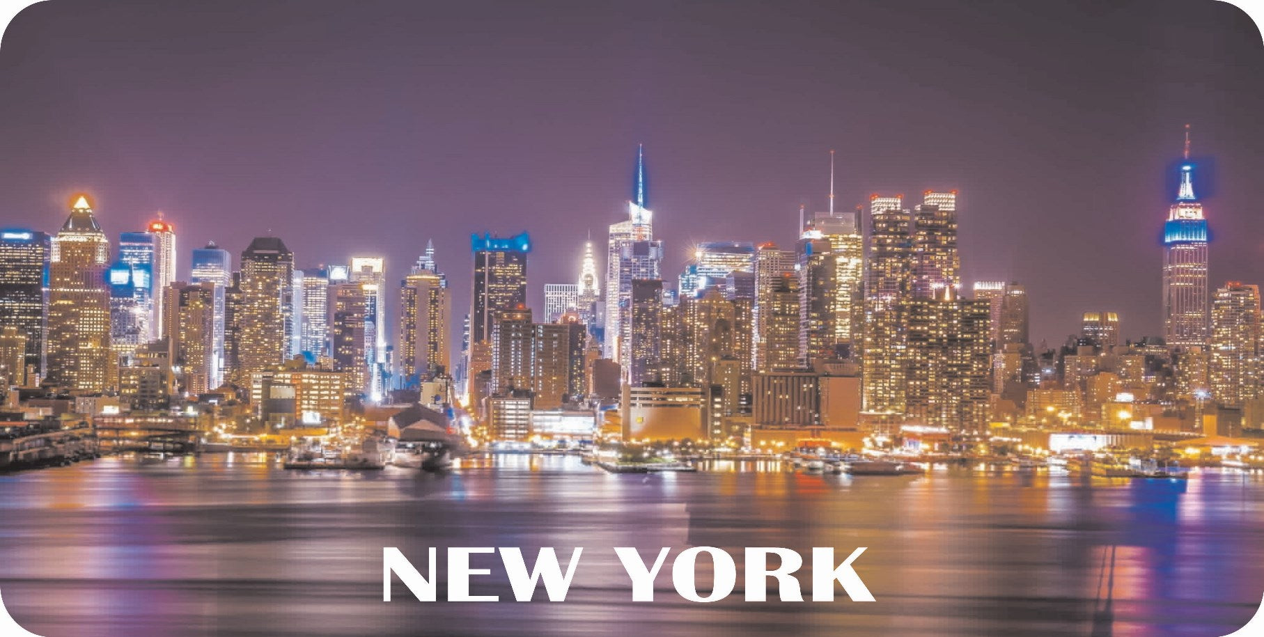 New York Skyline #2 Photo License Plate – Auto License Plates Frames