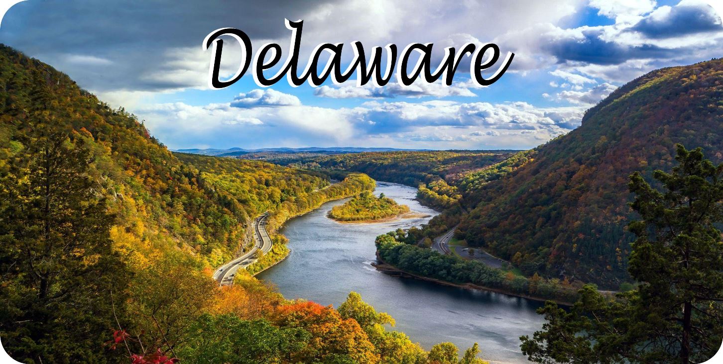 Delaware Mountain River Scene Photo License Plate – Auto License Plates ...