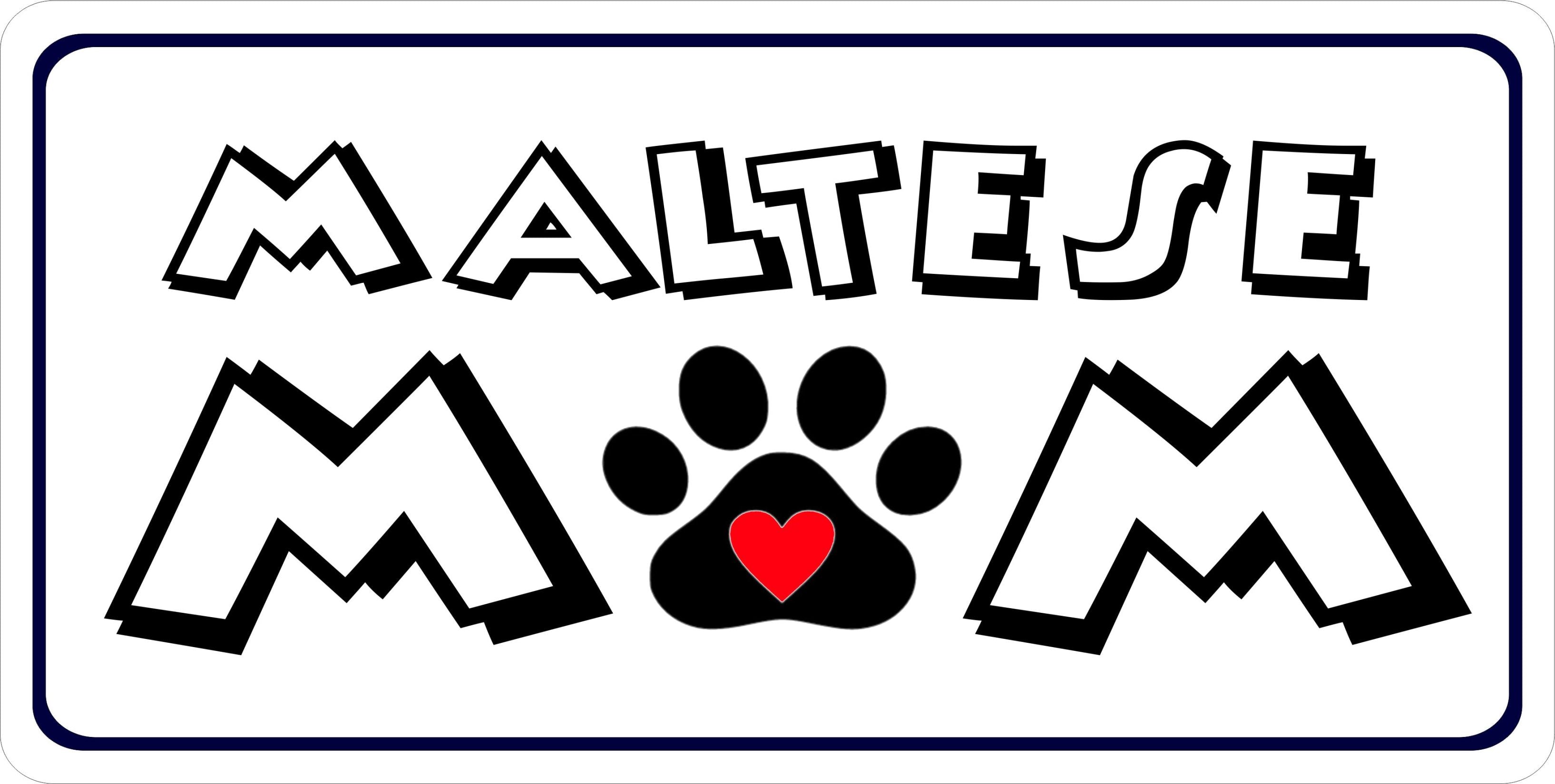 Maltese Mom Photo License Plate – Auto License Plates Frames