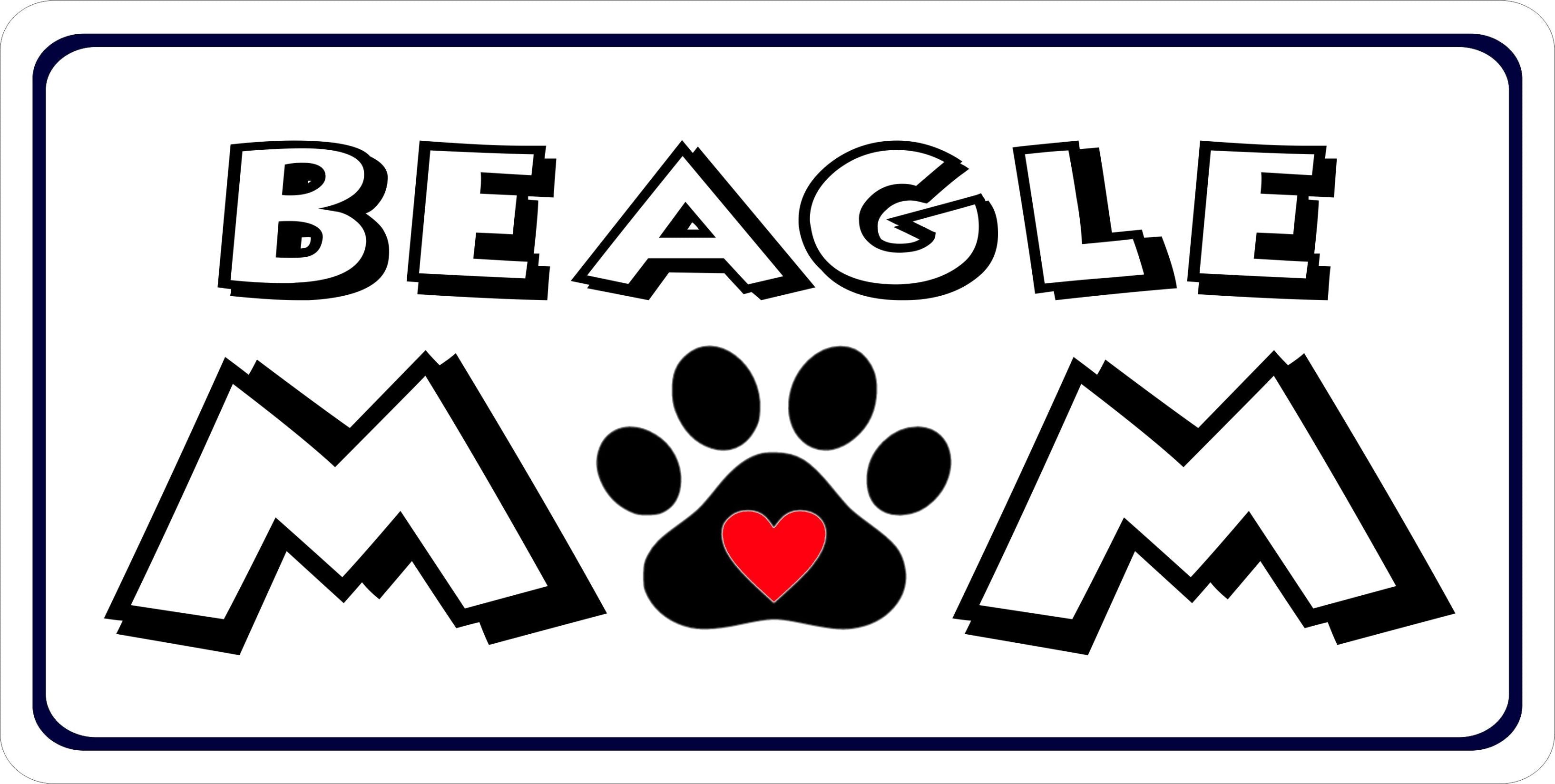 Beagle Mom Photo License Plate – Auto License Plates Frames