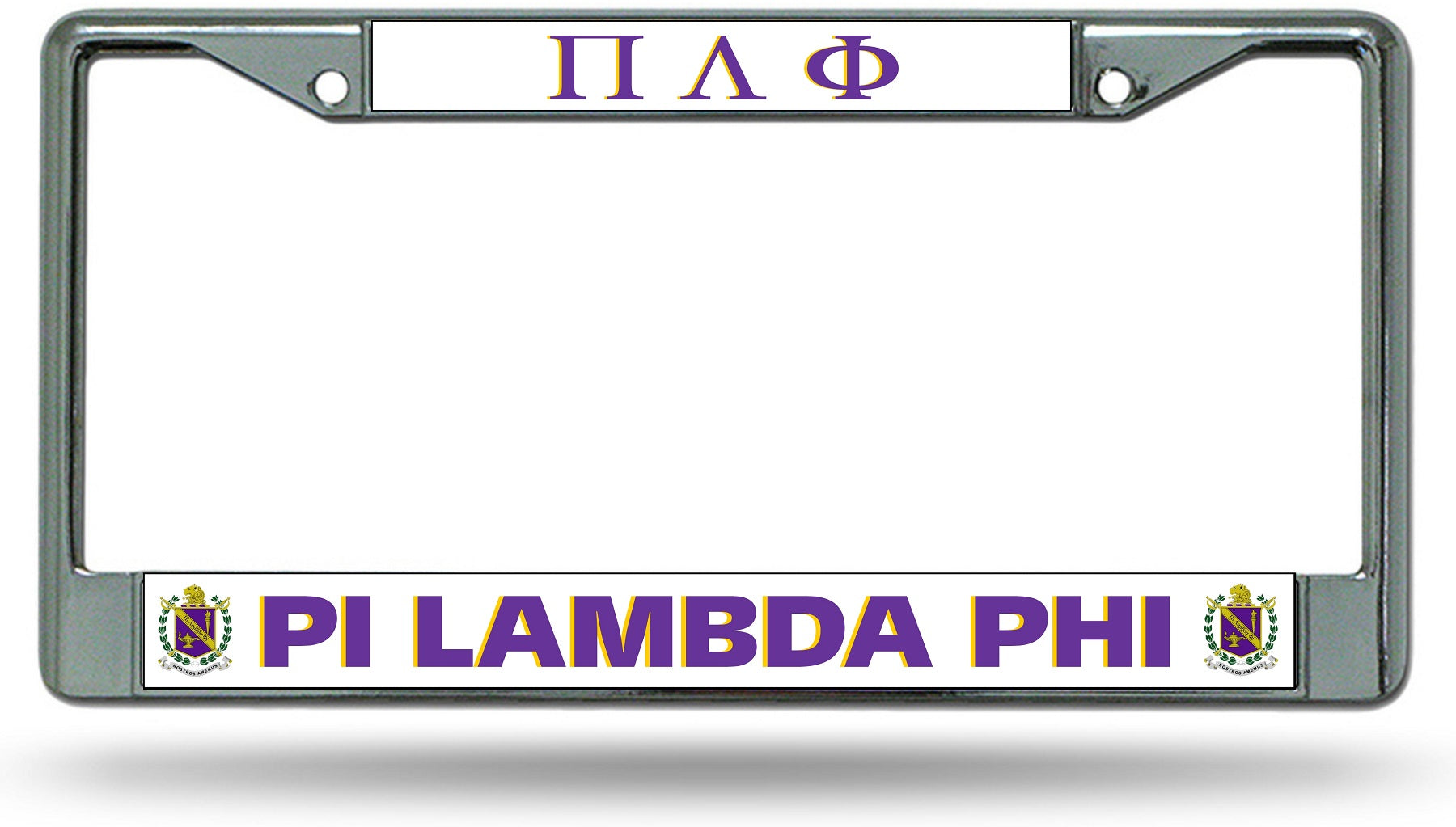 Pi Lambda Phi Chrome License Plate Frame – Auto License Plates Frames