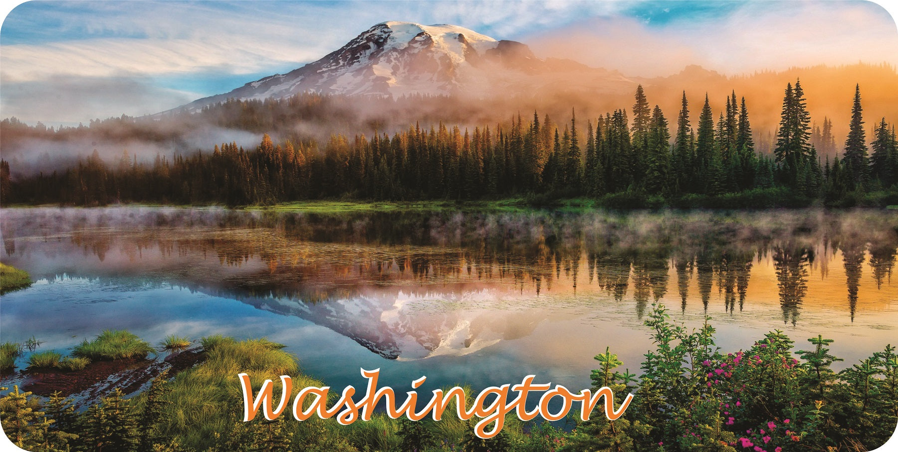 Washington Scenery Photo License Plate – Auto License Plates Frames