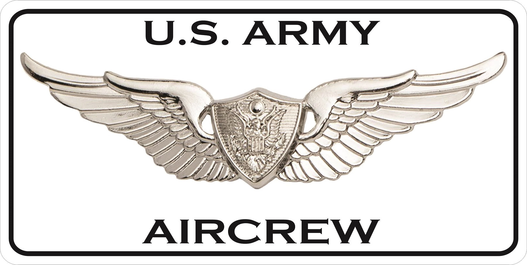 U.S. Army Aircrew Wings Photo License Plate – Auto License Plates Frames